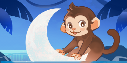 Monkey Fishing For the Moon